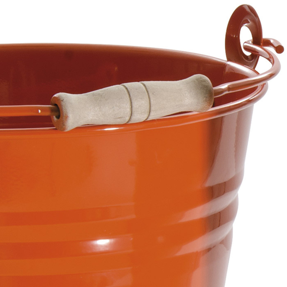 Secchio in metallo verniciato con impugnatura in legno, 5 Litri. Colore ...